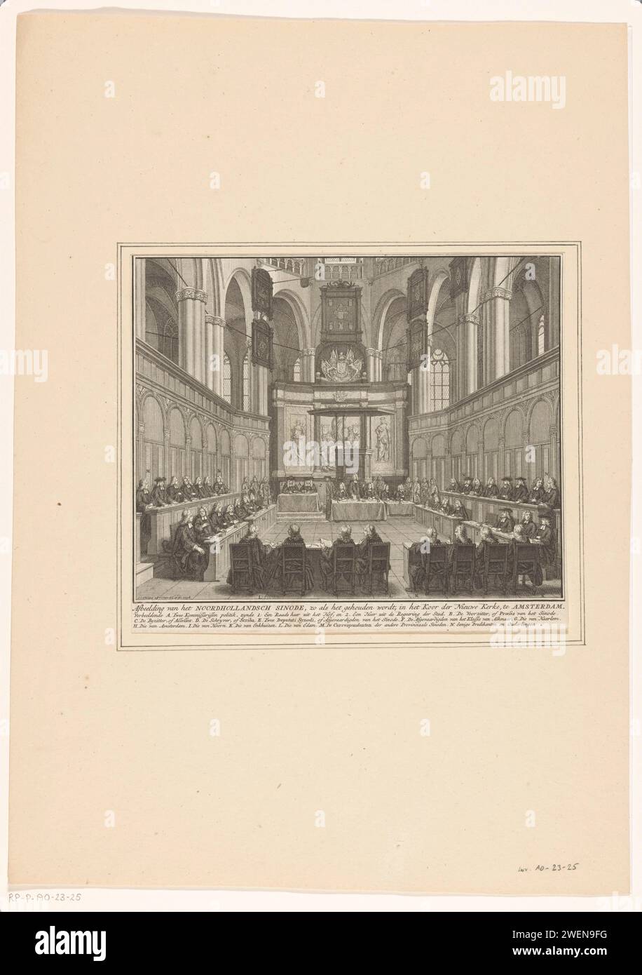 Synod held in the Nieuwe Kerk in Amsterdam, 1730, Jan Caspar Philips ...