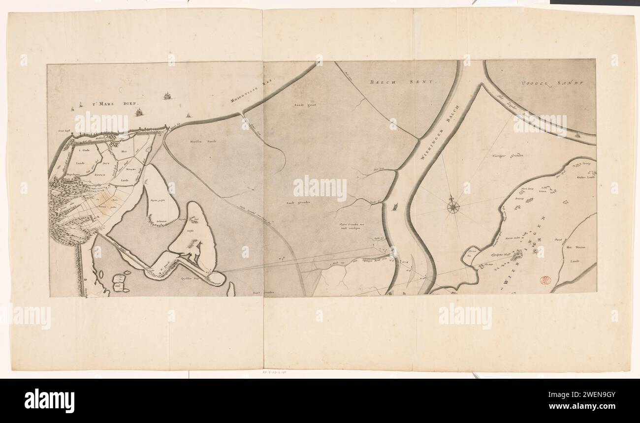 Map of the polder Het Koegras (upper part), Frederik de Wit, after ...