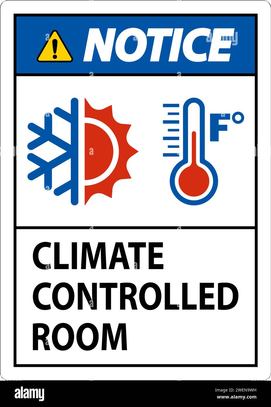 Door Notice Sign, Keep Doors Closed, Climate Controlled Room Stock ...