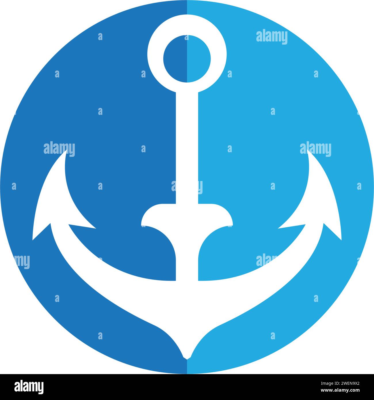 Anchor icon Logo Template vector illustration Stock Vector Image & Art ...
