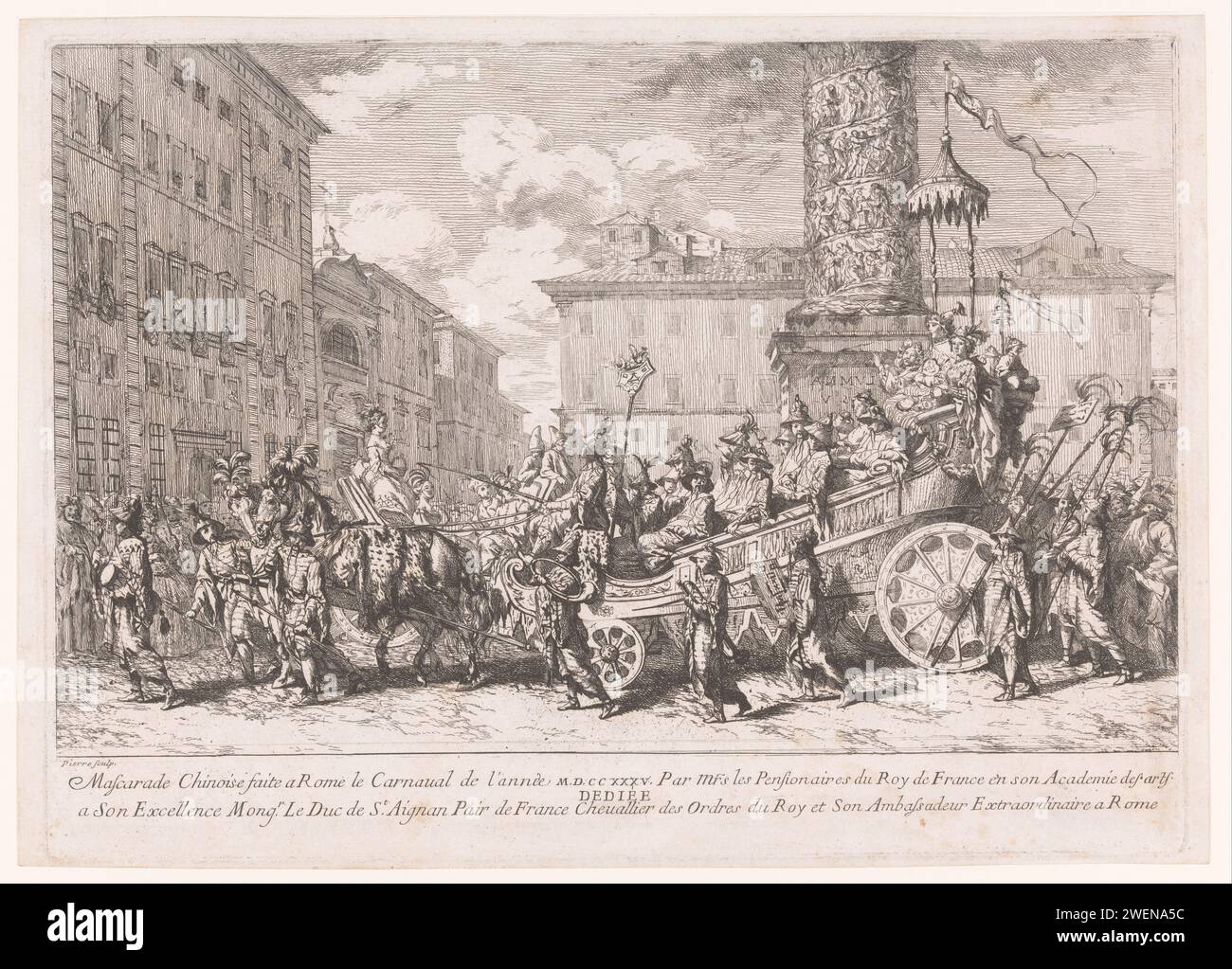 Carnival Procession of Students at the French Academy in Rome, Jean ...