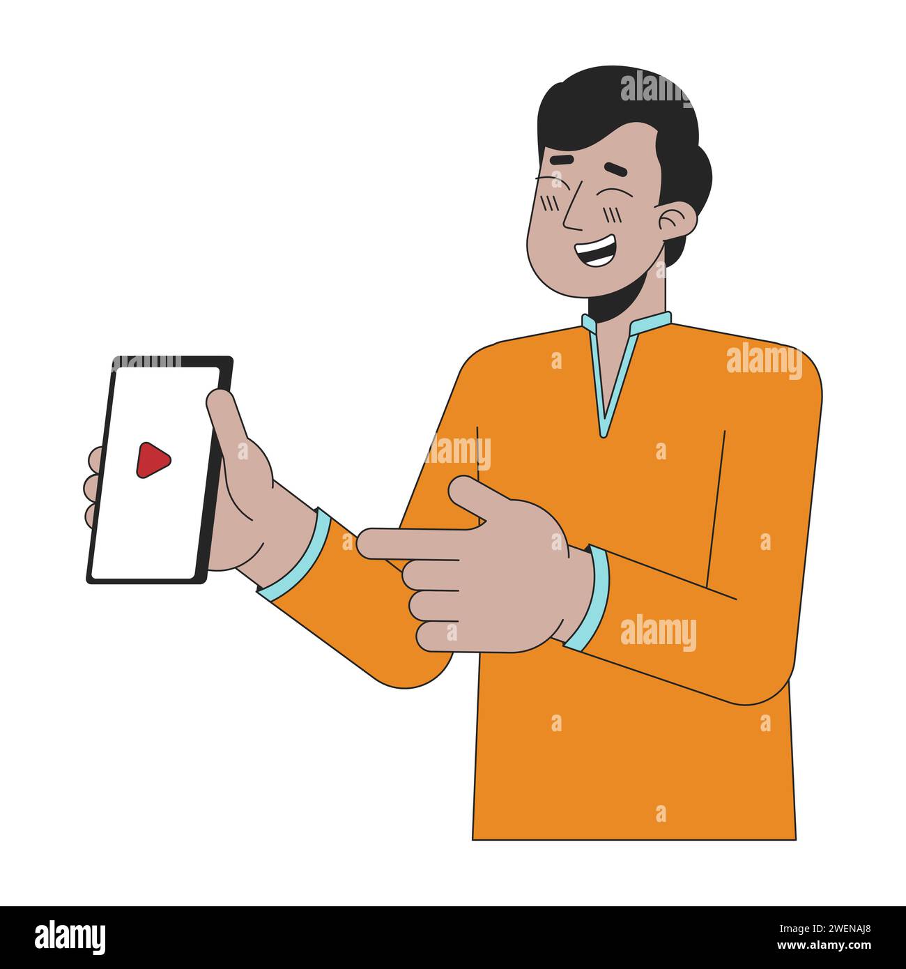 Indian man chuckle Cut Out Stock Images & Pictures - Alamy