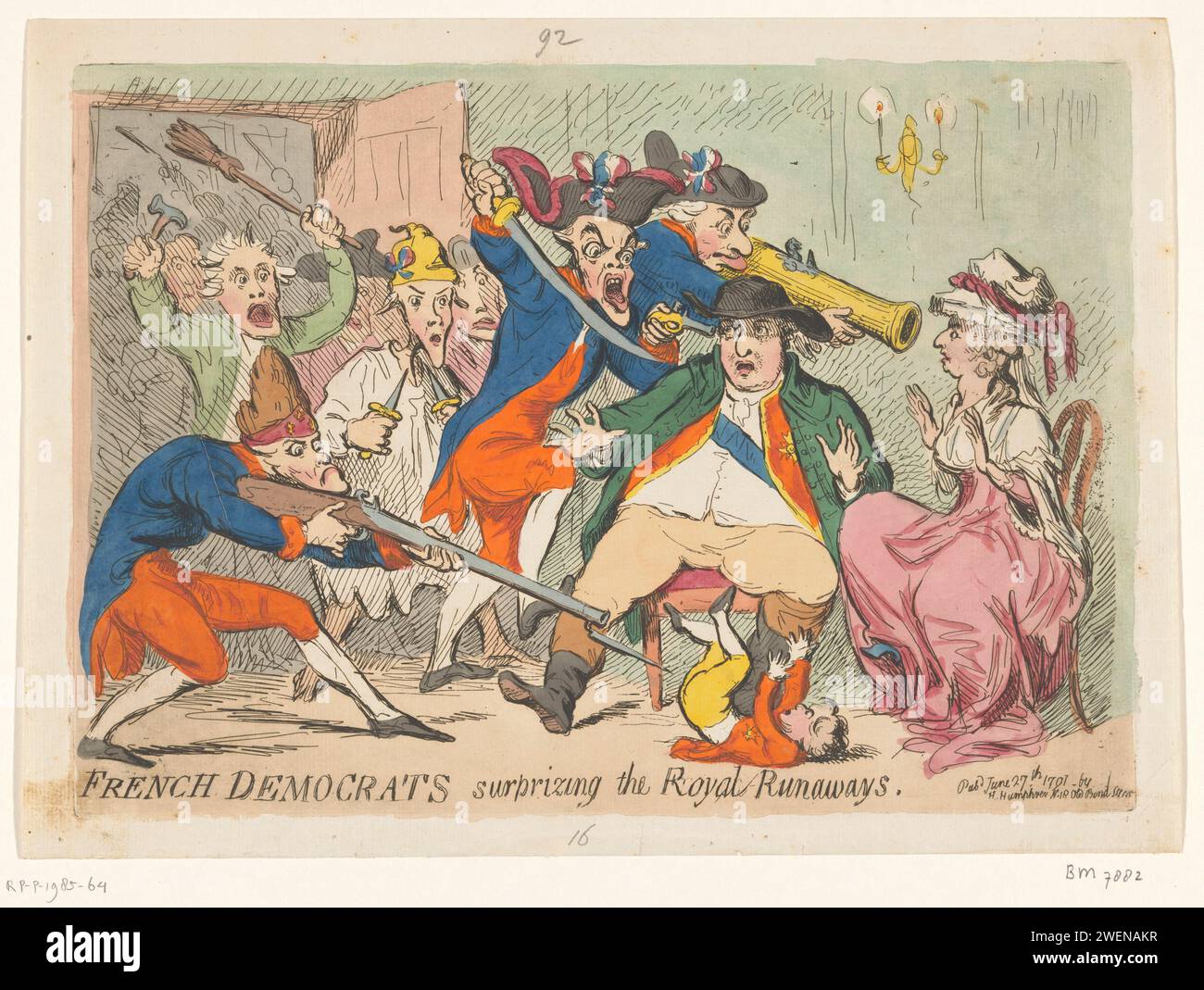 Lodewijk XVI and Marie Antoinette caught during their flight, 1791 ...