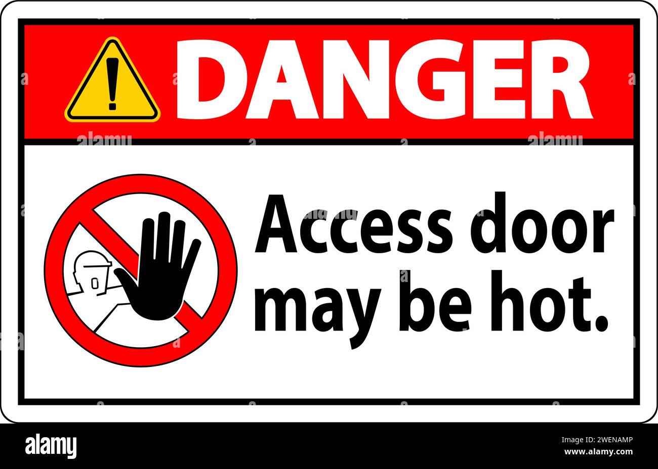 Danger Sign, Caution, Access Door May Be Hot Stock Vector Image & Art ...