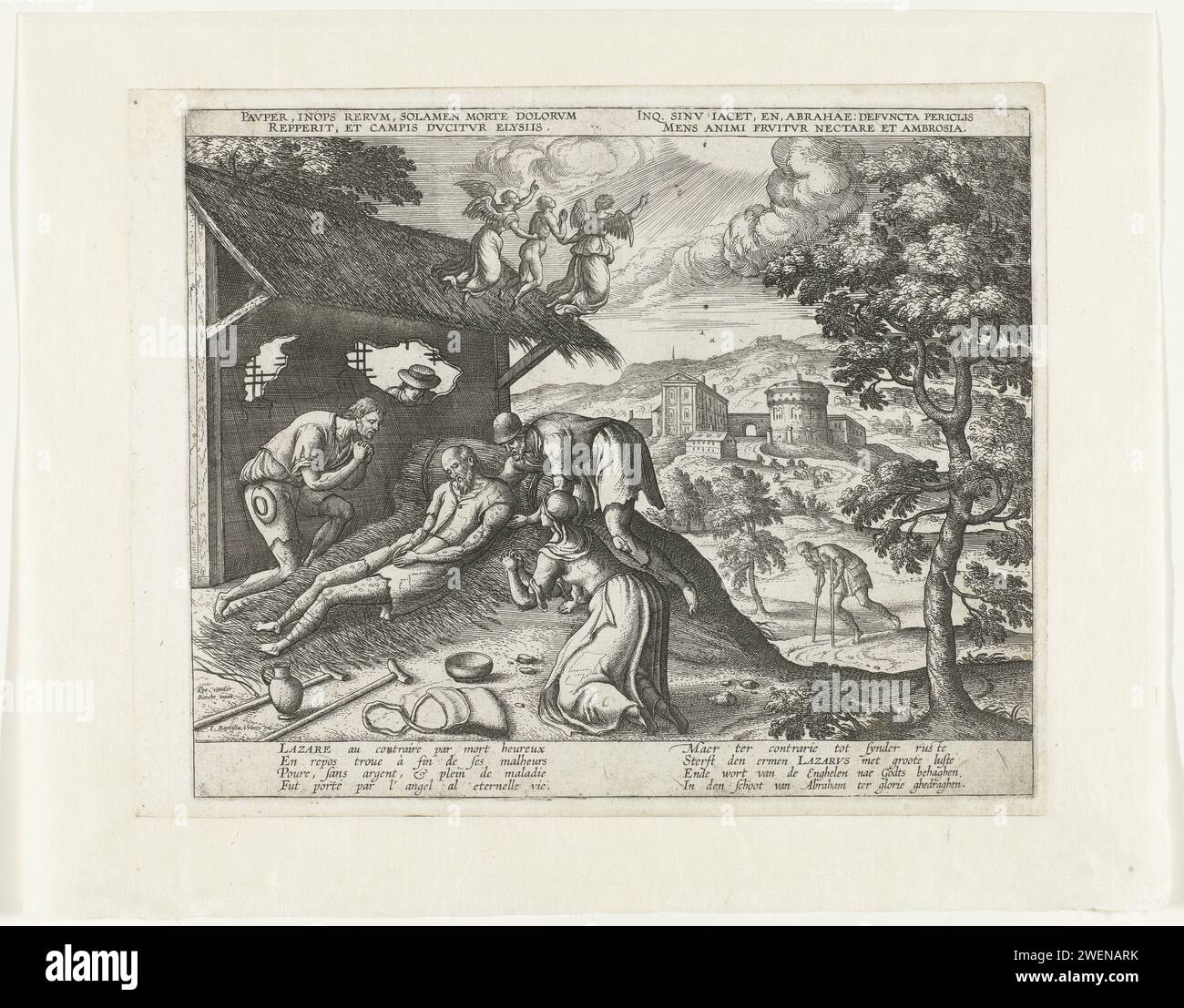 The death of poor Lazarus, c. 1575 - c. 1599 print The poor Lazarus is ...