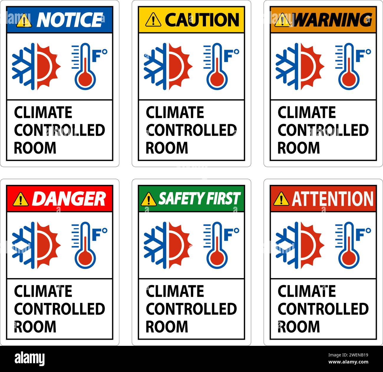 Door Safety Sign, Keep Doors Closed, Climate Controlled Room Stock ...