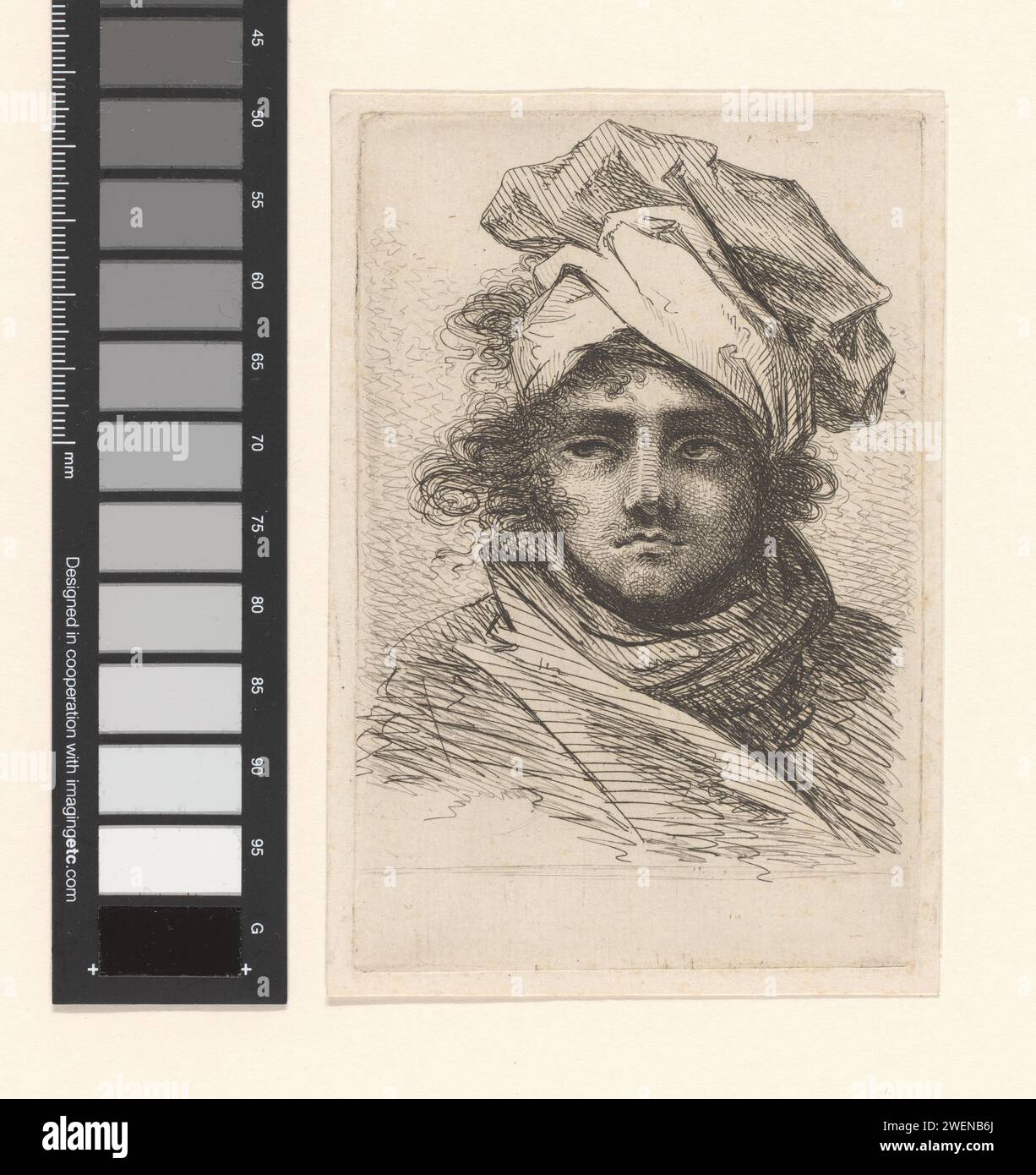 Portrait of young man (probably self -portrait), Joseph Fischer, c ...