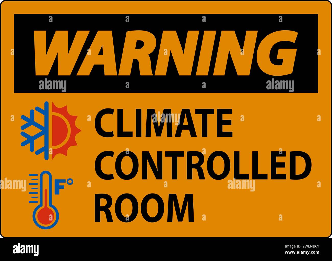 Door Warning Sign, Keep Doors Closed, Climate Controlled Room Stock ...
