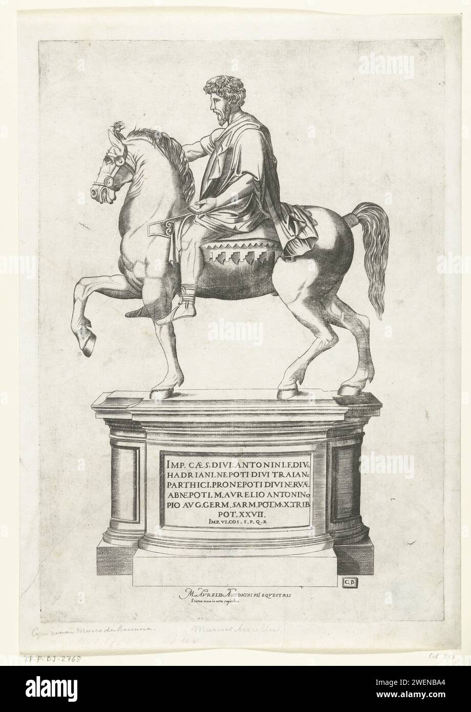 Equestrian statue of Marcus Aurelius, Cornelis Bos, after Nicolas ...