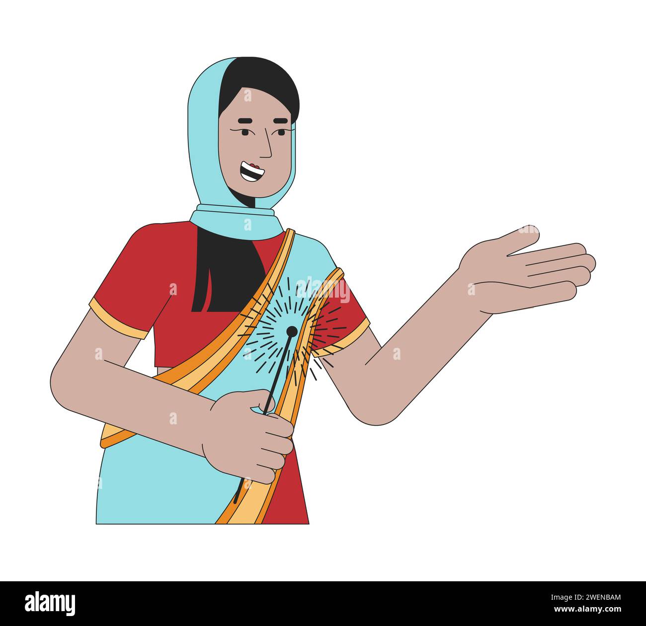 Young female hijab holding Stock Vector Images - Alamy