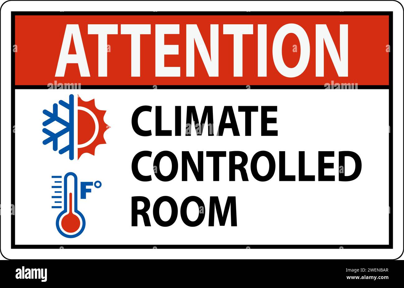 Door Attention Sign, Keep Doors Closed, Climate Controlled Room Stock ...