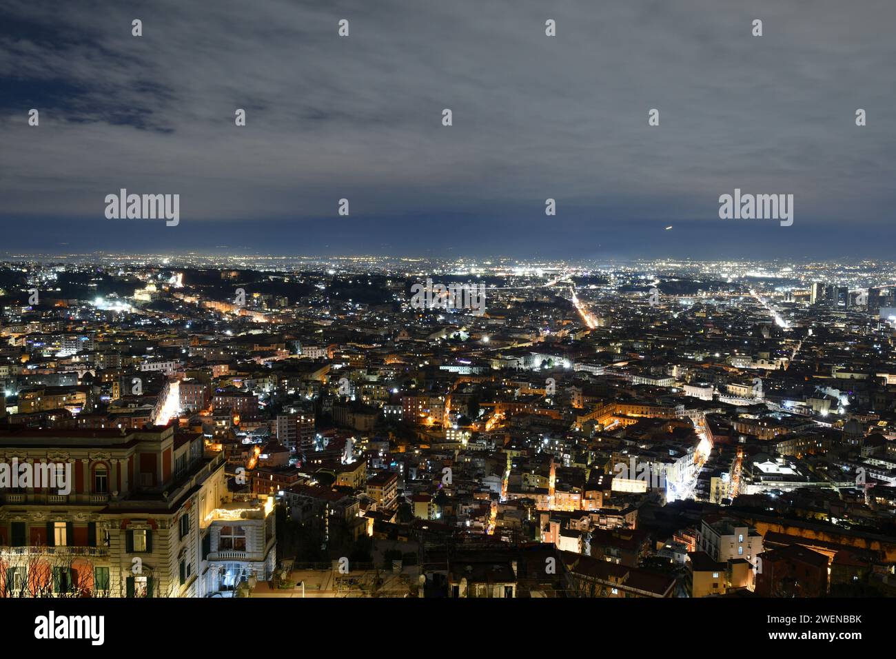 Naples night view hi-res stock photography and images - Alamy