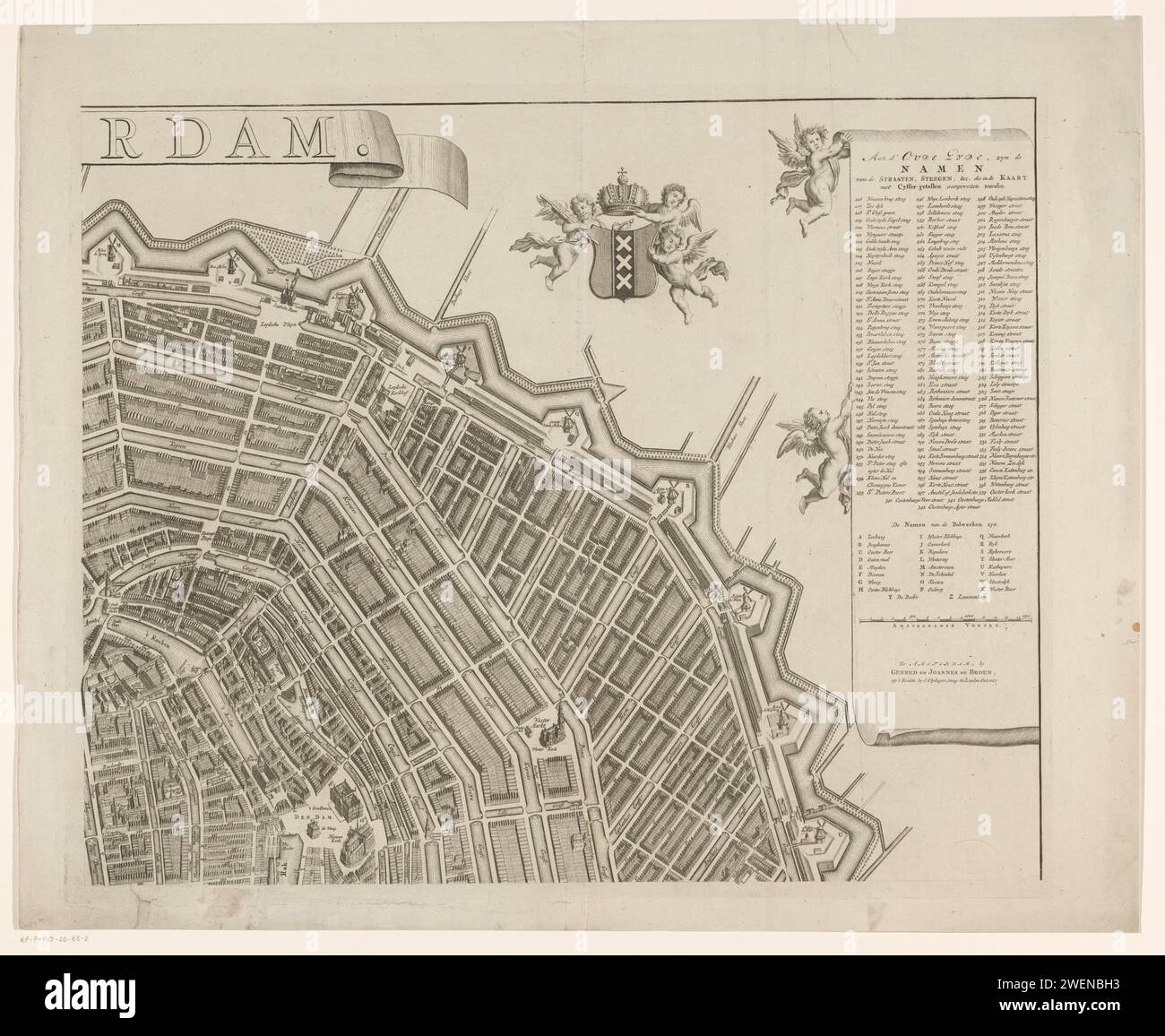 Map of Amsterdam (part at the top right), Gerrit de Broen (II), 1744 - 1768 print Part (top ...
