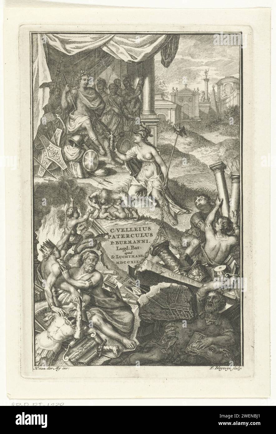 Marcus Velleius Paterculus is offered weapon trophies as Roman general ...