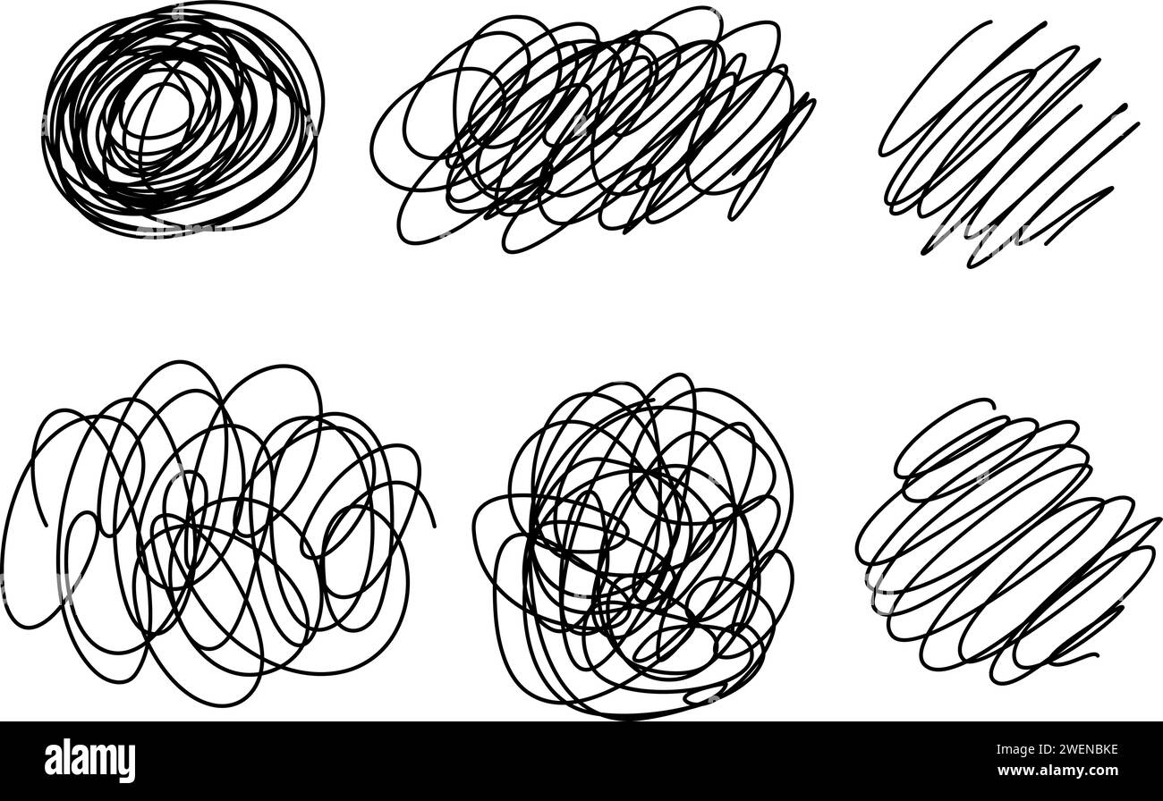 Chaotic vector scribble, hand drawn vector illustration Stock Vector ...