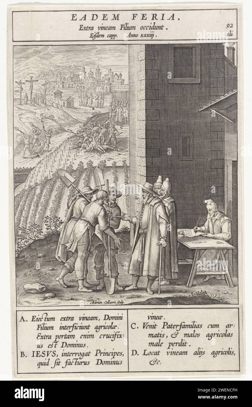 Landheer orders his servants to go to the field, Wierix (Rejected ...