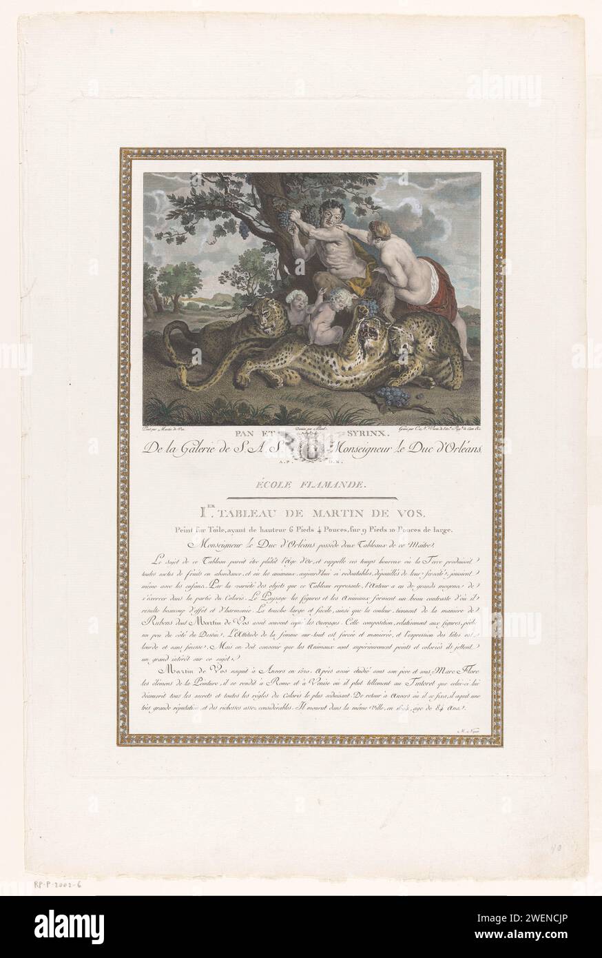 Pan and Syrinx, Charles Nicolas Varin, After Maerten de Vos, after ...