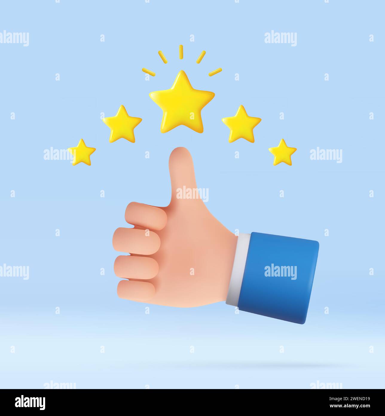 3D hand thumb up for success Stock Vector Image & Art - Alamy