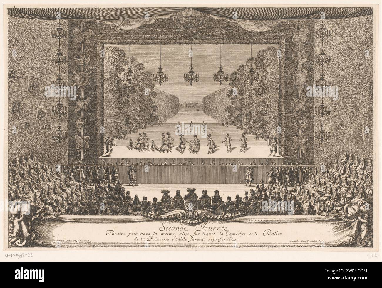 King Louis XIV and his company in a theater in Versailles, Jean ...