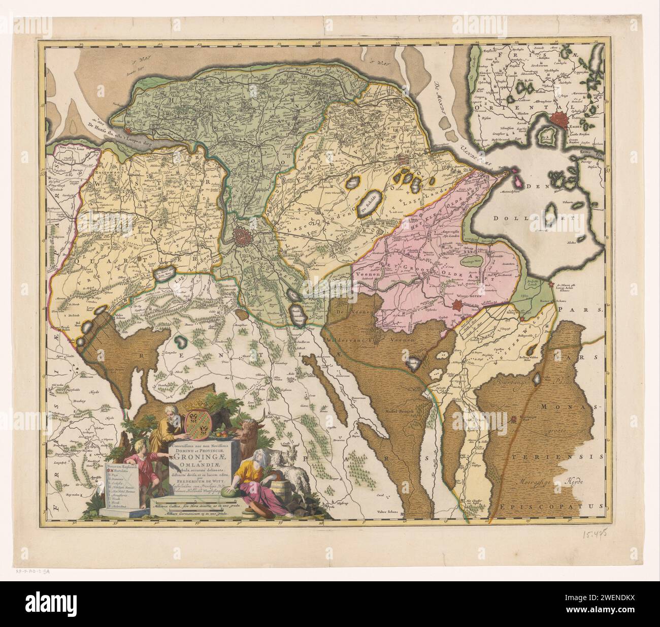 Map of the province of Groningen, Frederik de Wit (Possible), After ...