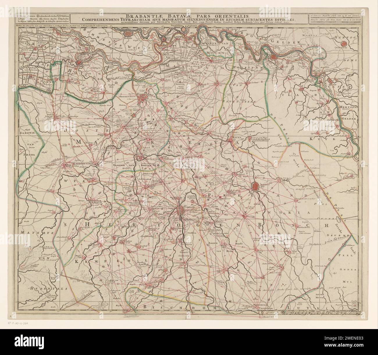 Map of Brabant, Anonymous, 1791 print Map of the eastern part of ...