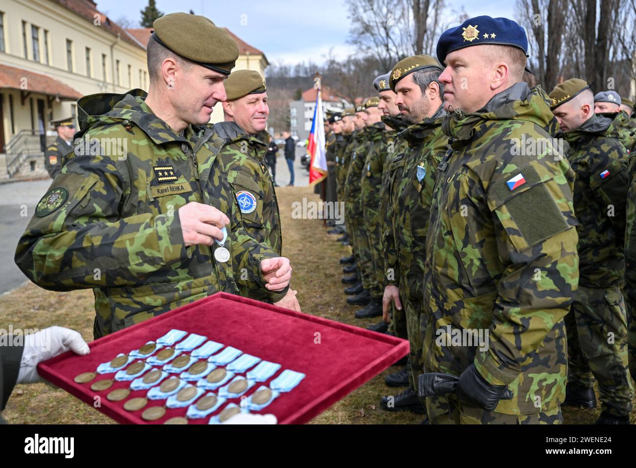 Bucovice, Czech Republic. 26th Jan, 2024. Chief of General Staff Karel ...