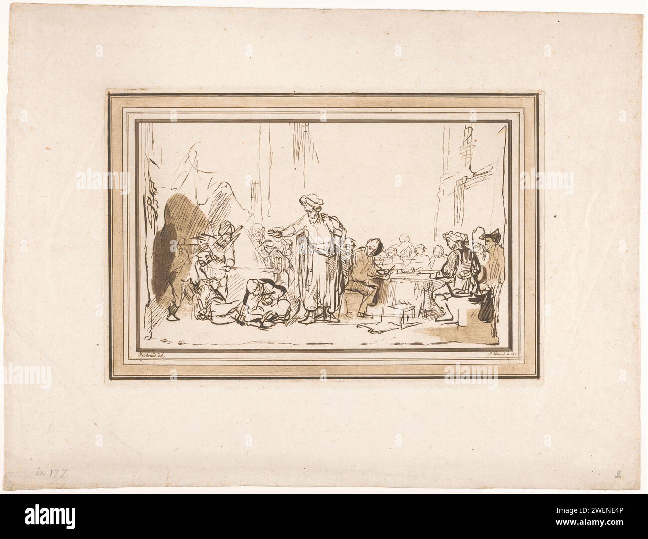 Parable of the Royal Wedding, Adam von Bartsch, after Gerbrand van den ...