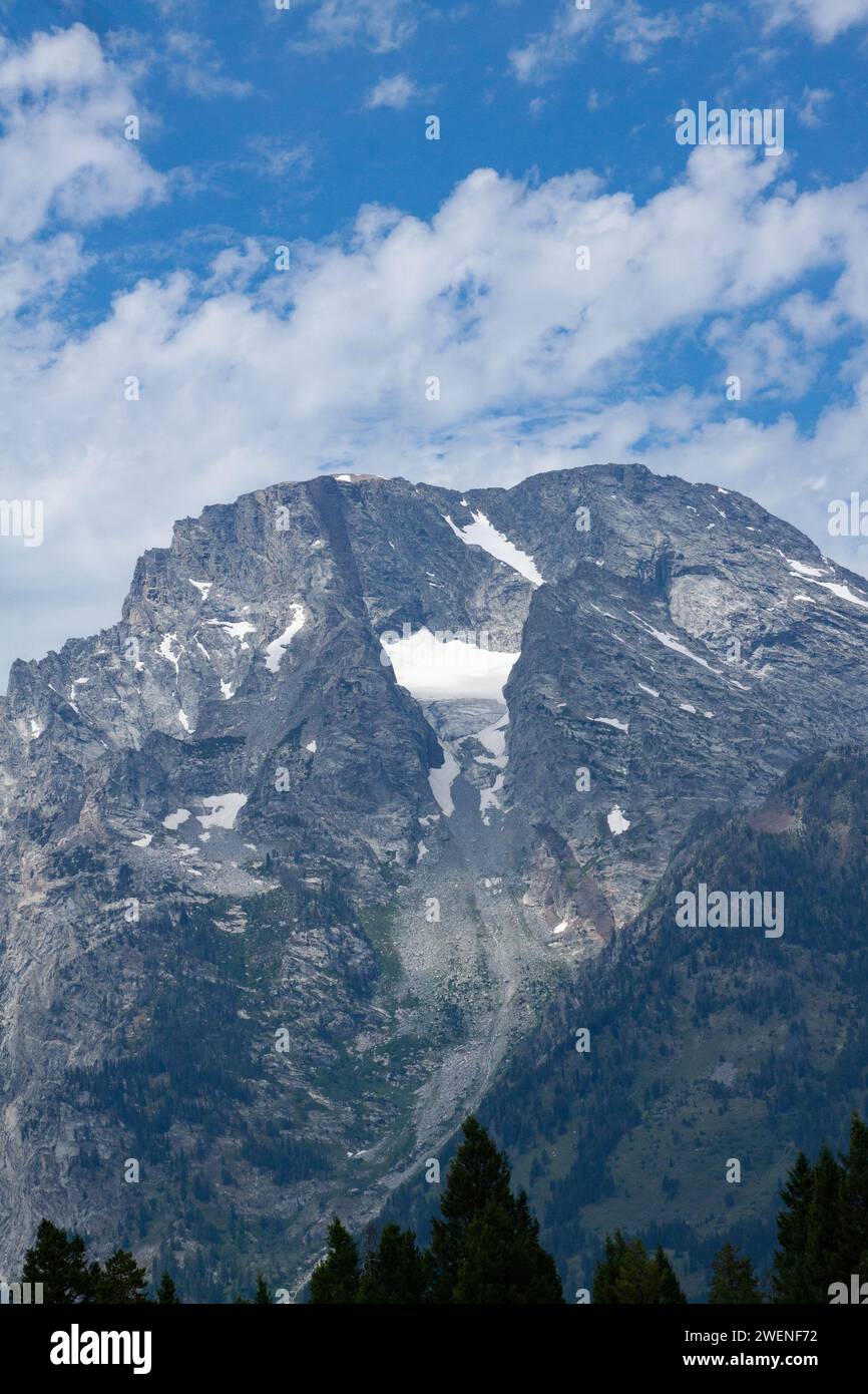 Glacier on Mount Moran in Grand Teton National Park Stock Photo - Alamy