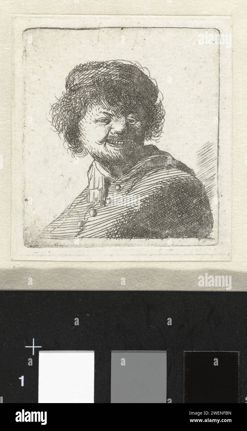 Self-Portrait in A Cap: Laughing, Francesco Novelli, After Rembrandt ...