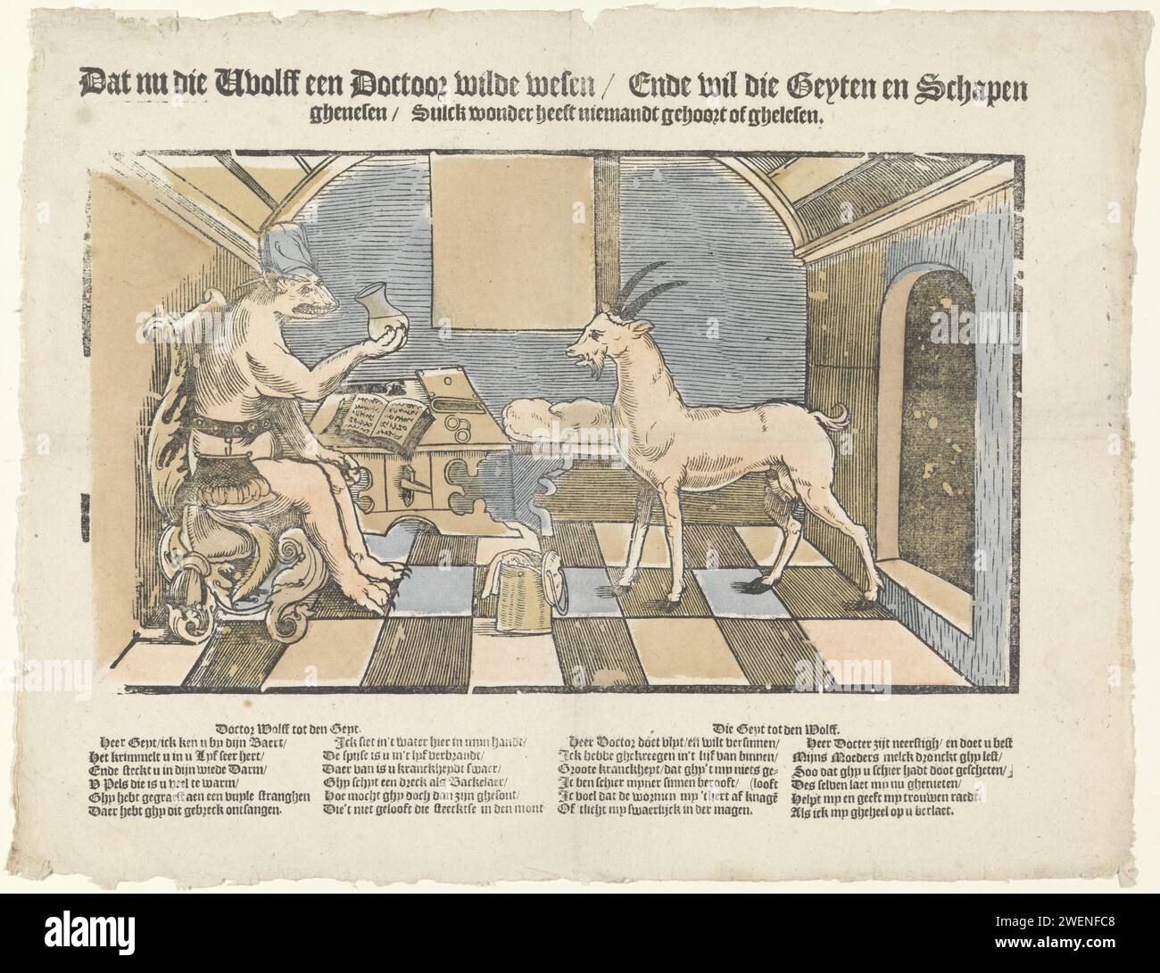 The Wolf and the Goat, c. 1530 - c. 1560 print View in a room with ...