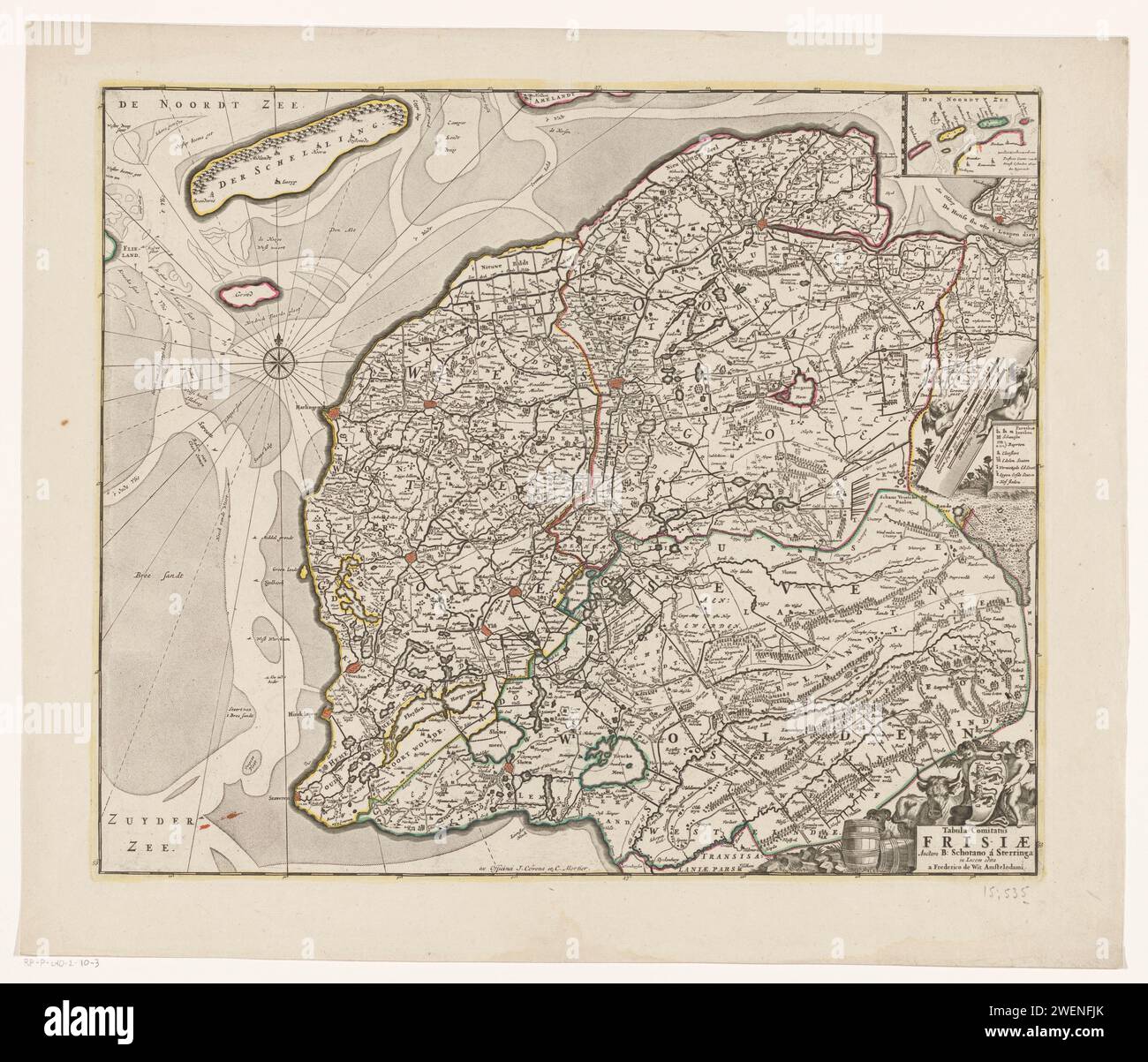 Map of Friesland, 1721 - 1774 print At the top right of the deployment ...