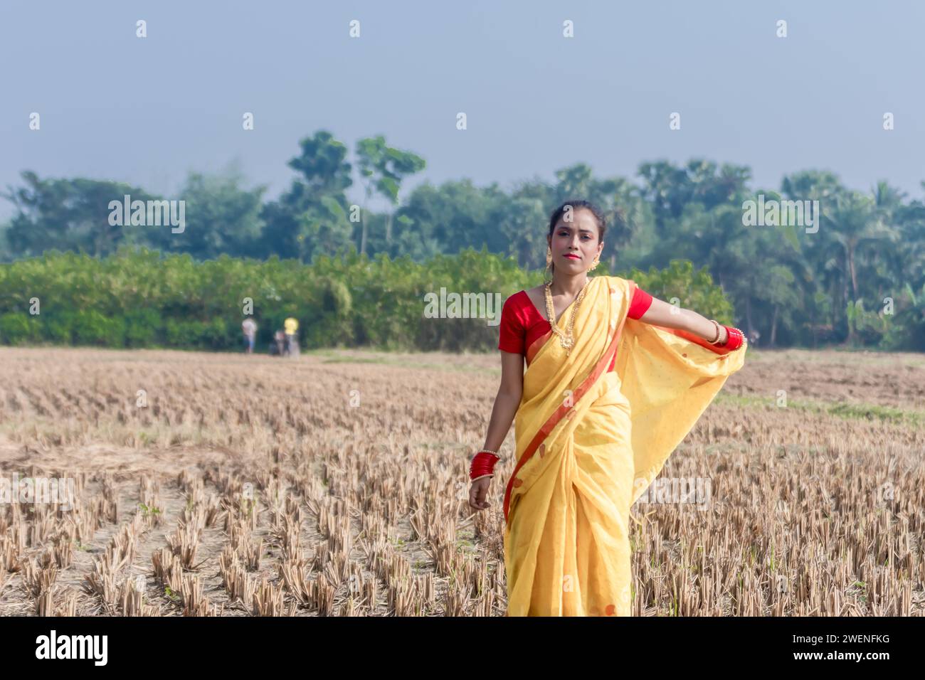Indian rural girl smiling and enjoying nature. Freedom concept Stock ...