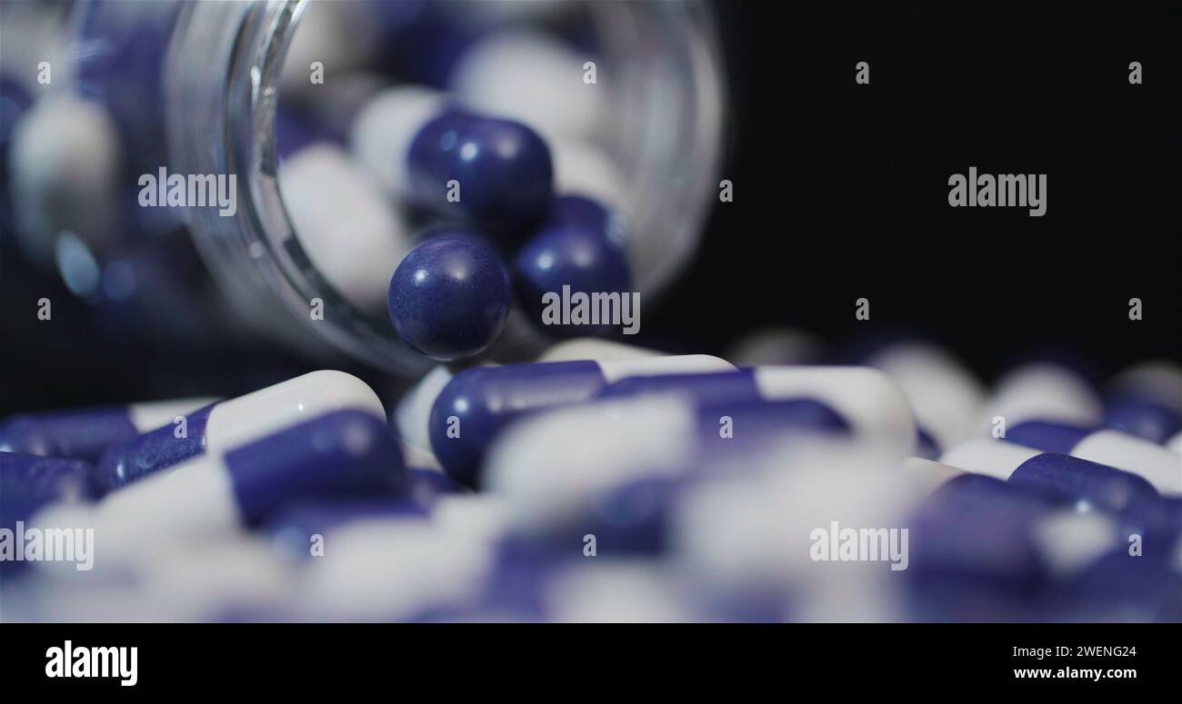 Medical tablets and pills rotating, pharmaceutical industry Stock Photo ...