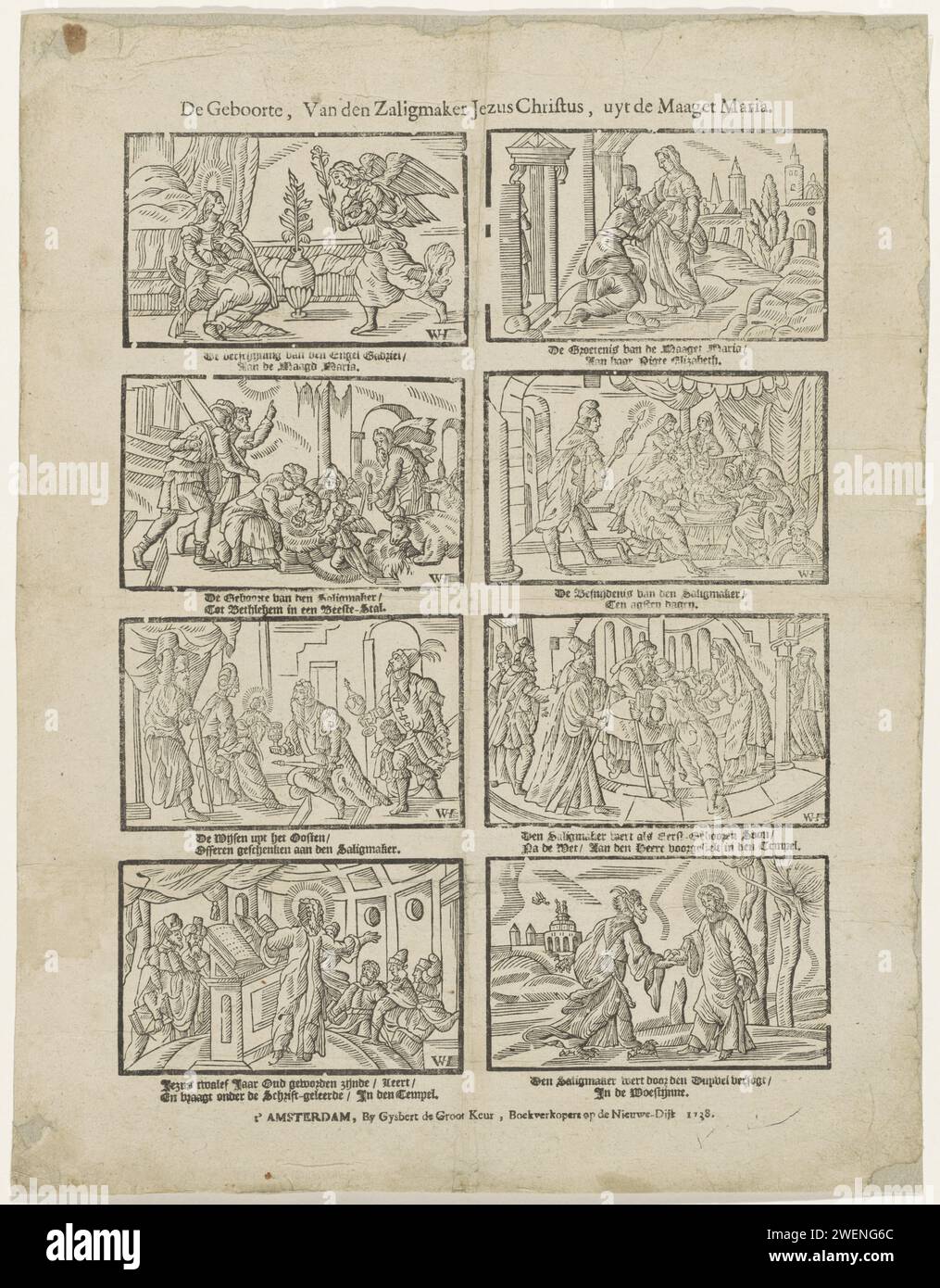The birth, of the Savior Jesus Christ, uyt the stomachet Mary, 1738 ...