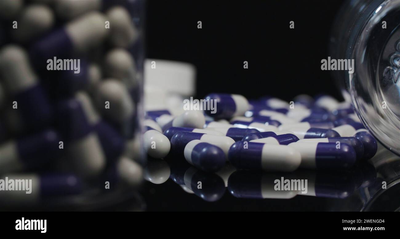 Medical tablets and pills rotating, pharmaceutical industry Stock Photo ...