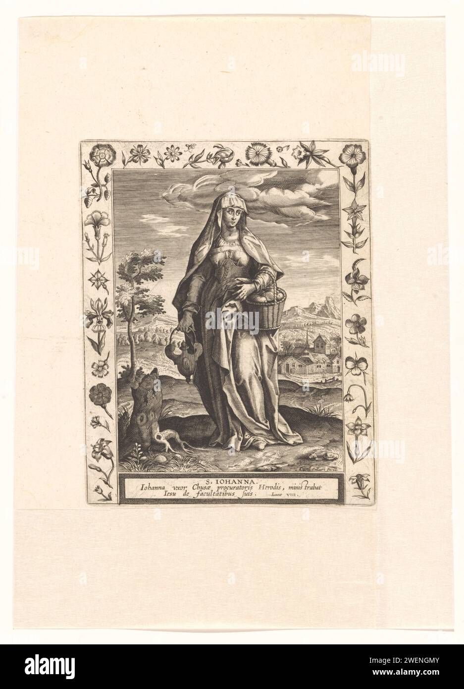 Heilige Johanna, c. 1590 - c. 1610 print Holy Johanna van Chusas ...