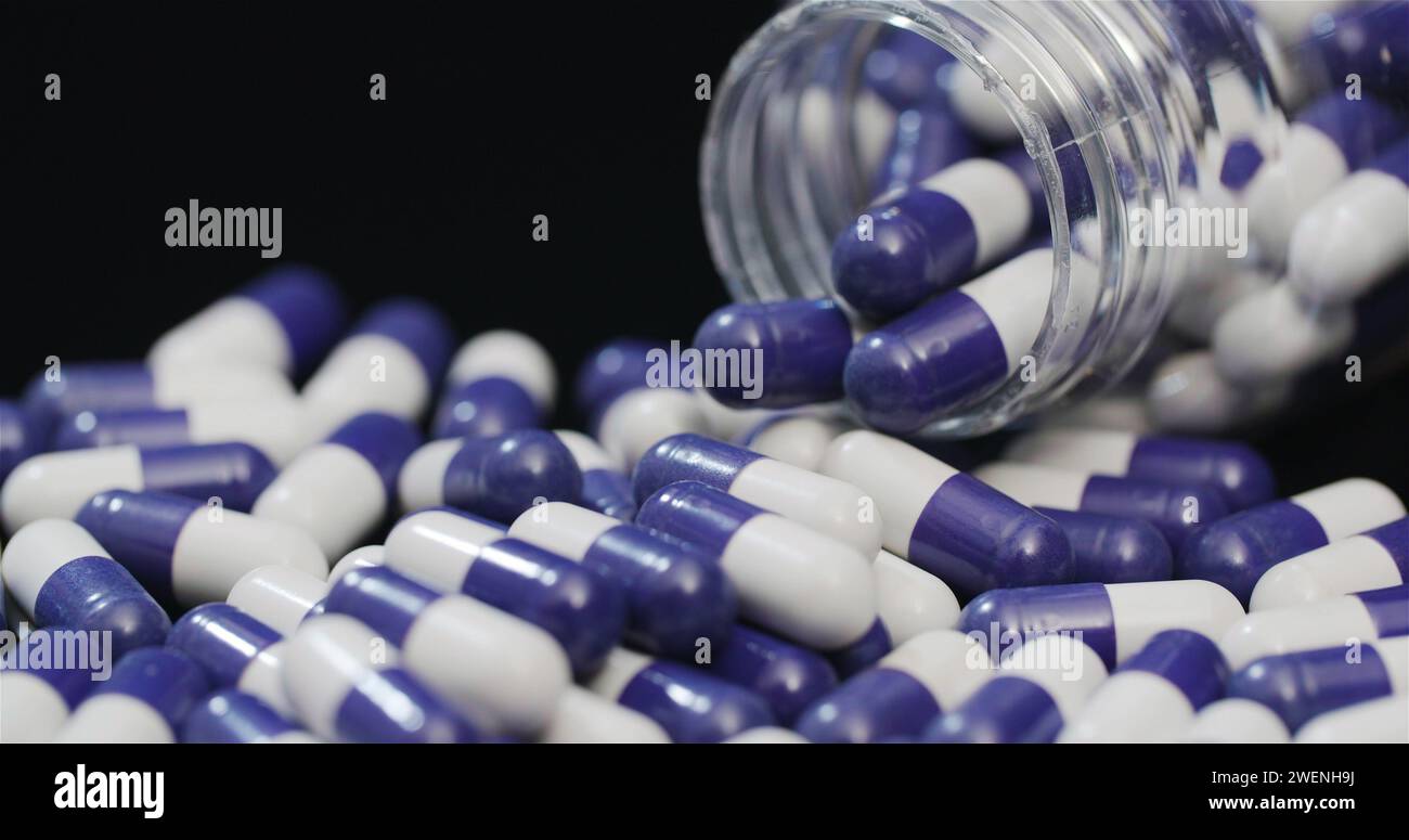 Medical tablets and pills rotating, pharmaceutical industry Stock Photo ...
