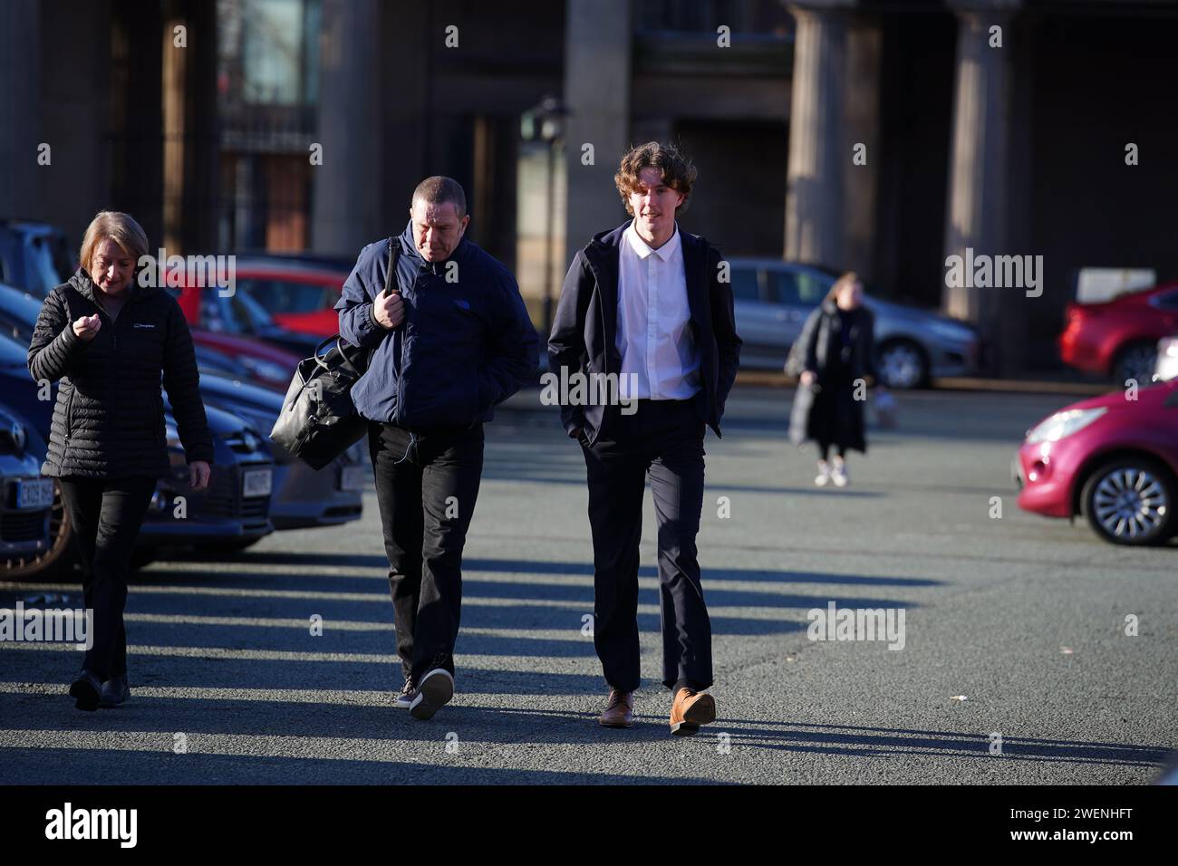 Matthew Turner (right) arrives at Chester Crown Court to be sentenced ...