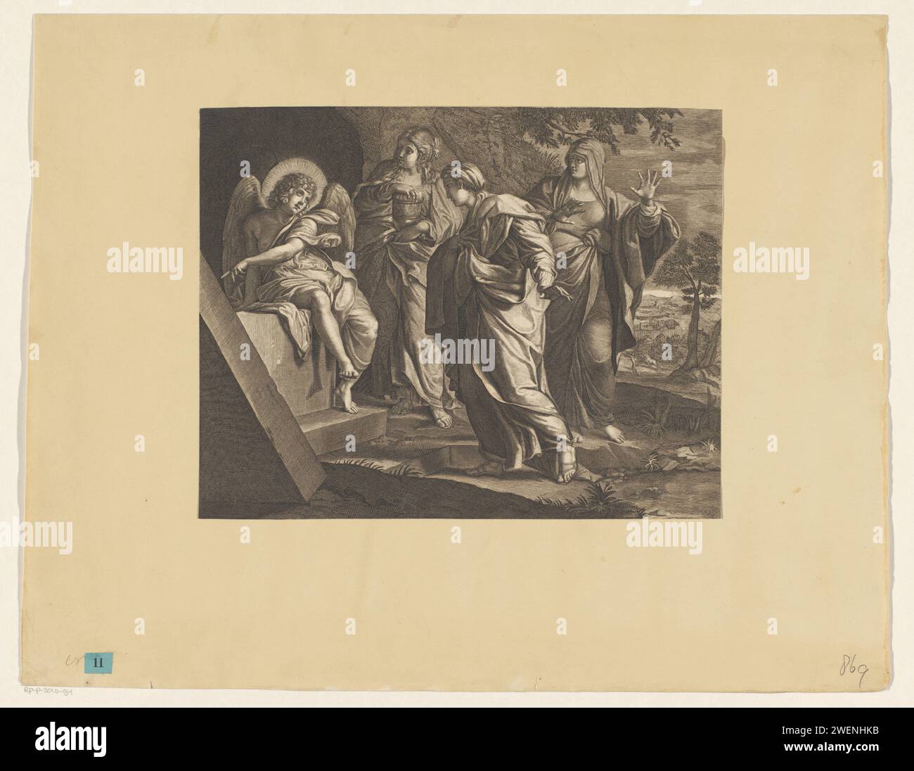 Holy Women at the Grave, Anonymous, 1600 - 1699 print The three holy ...