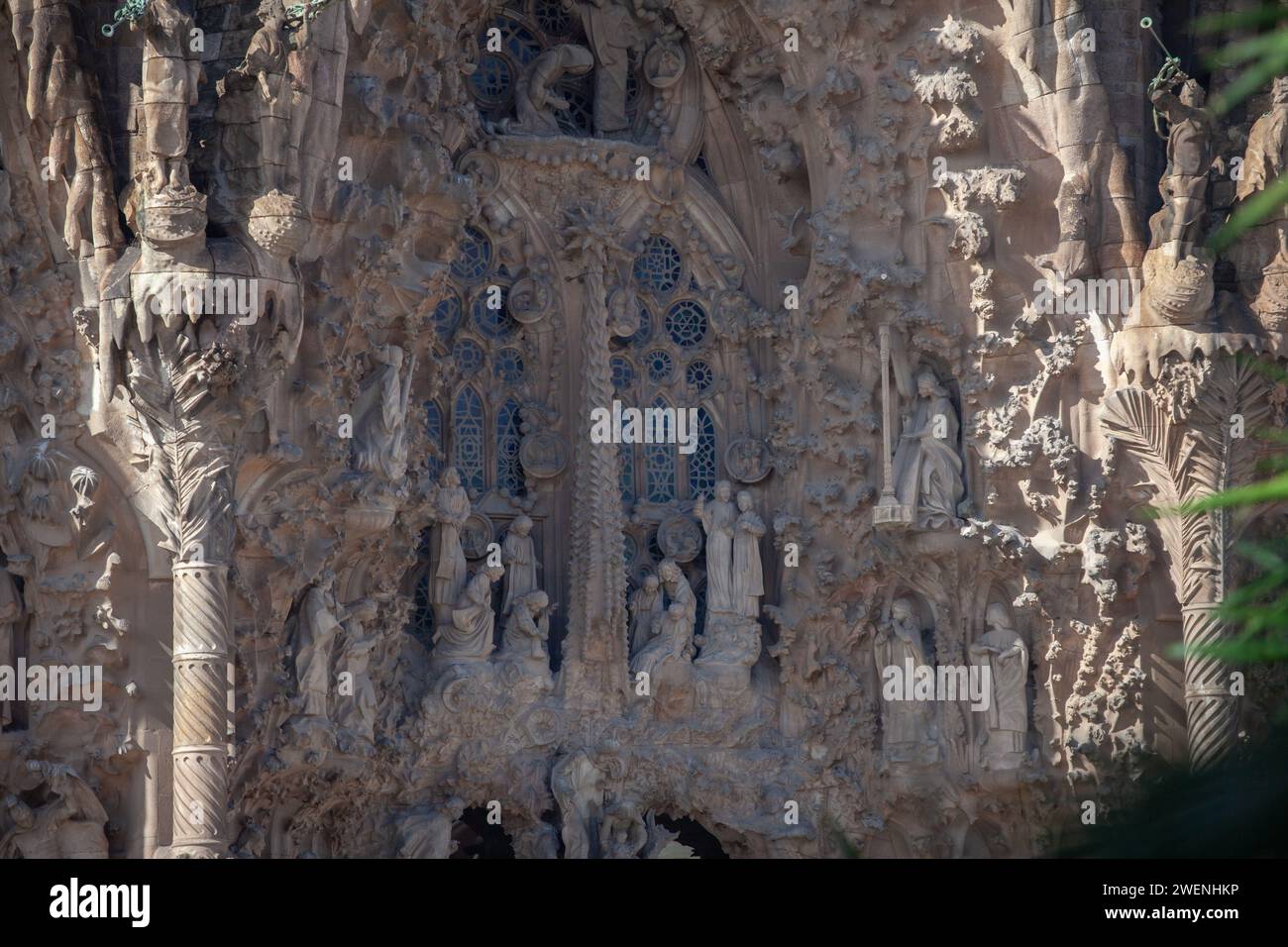 Barcelona, Sagrada Família, frescoes, sculptures, facade, ornament ...