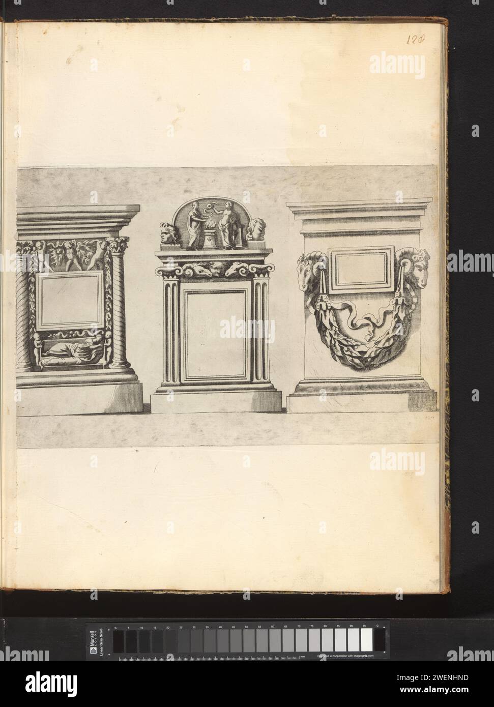 Bas -reliefs with performances of women and men, 1636 - 1647 print Two ...