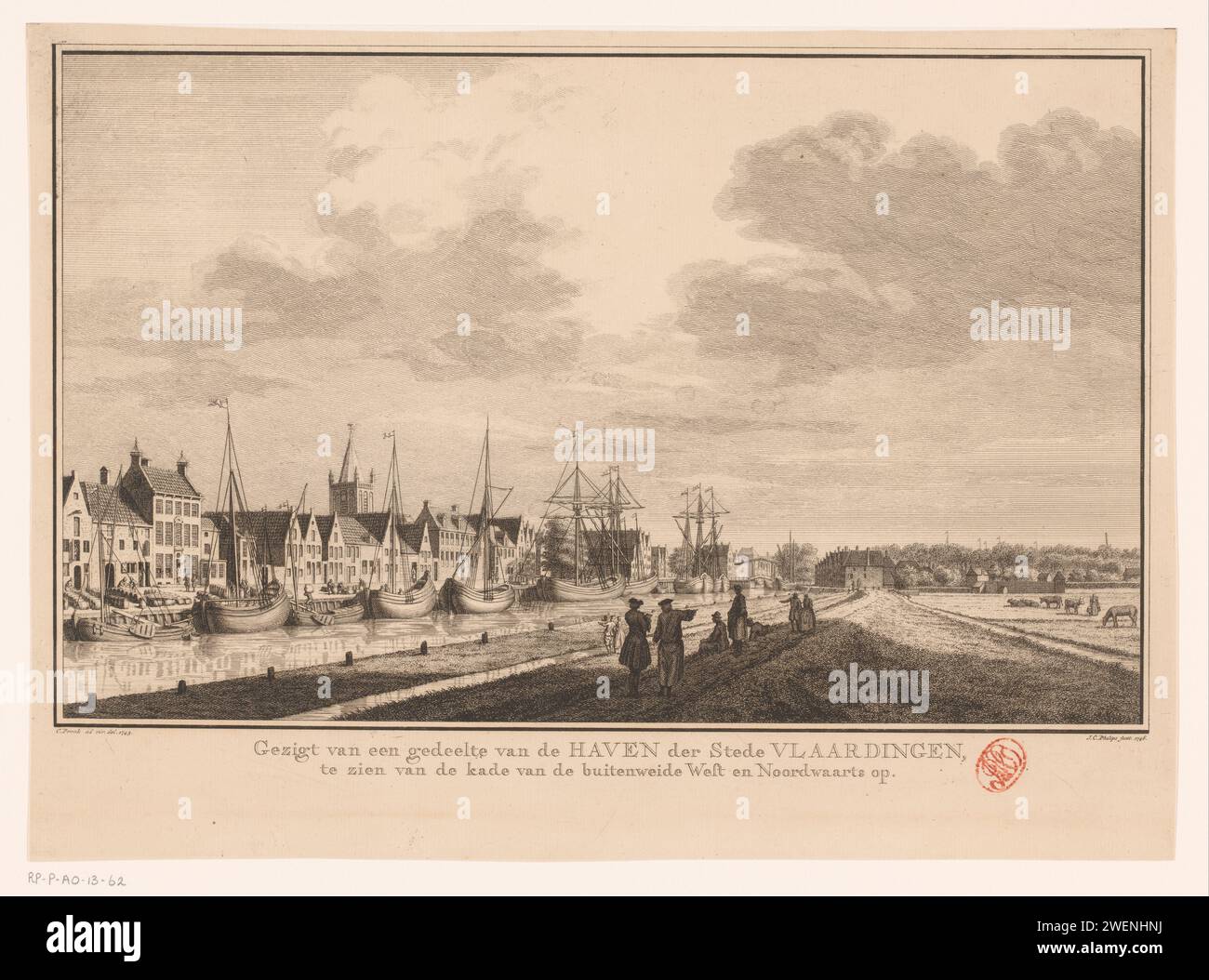 View of a part of the port of Vlaardingen, Jan Caspar Philips, After ...