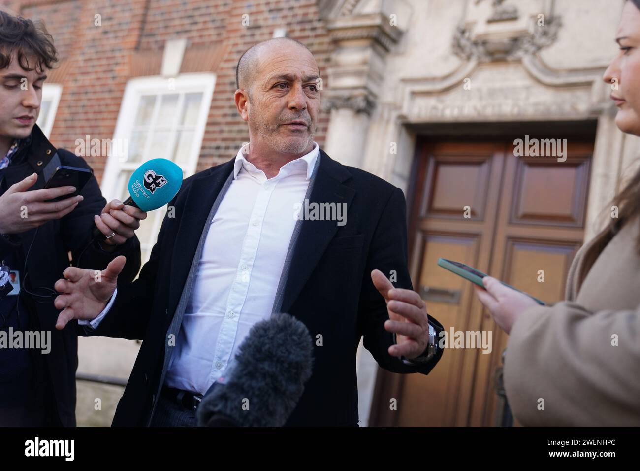 Mariano Janin father of Mia Janin speaks to the media outside Barnet ...