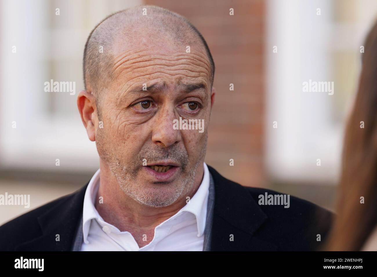 Mariano Janin father of Mia Janin speaks to the media outside Barnet ...