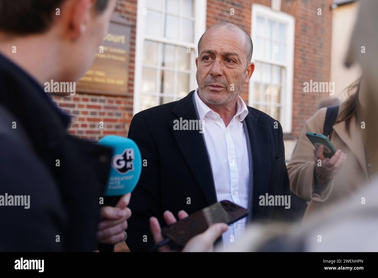 Mariano Janin father of Mia Janin speaks to the media outside Barnet ...