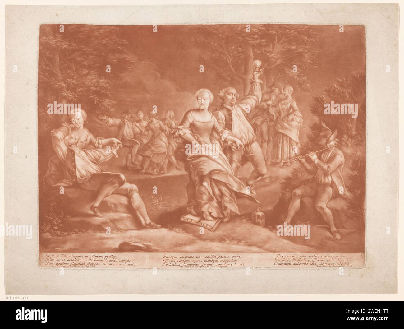 Dance party in the open air, Johann Baptist Enzensberger, 1742 - 1773 ...