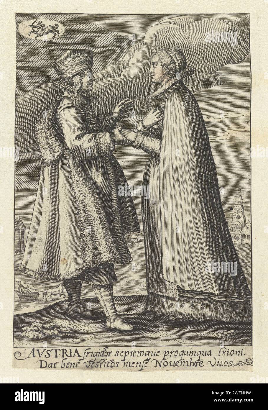 November: couple from Austria, 1604 - 1670 Man and wife, dressed ...