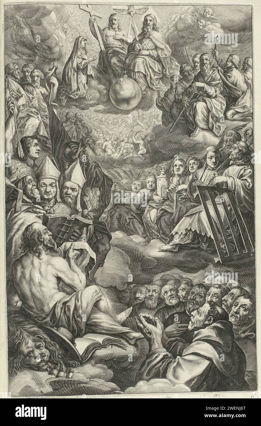 Holy Trinity, c. 1600 - 1652 print The Holy Trinity and Mary surrounded ...