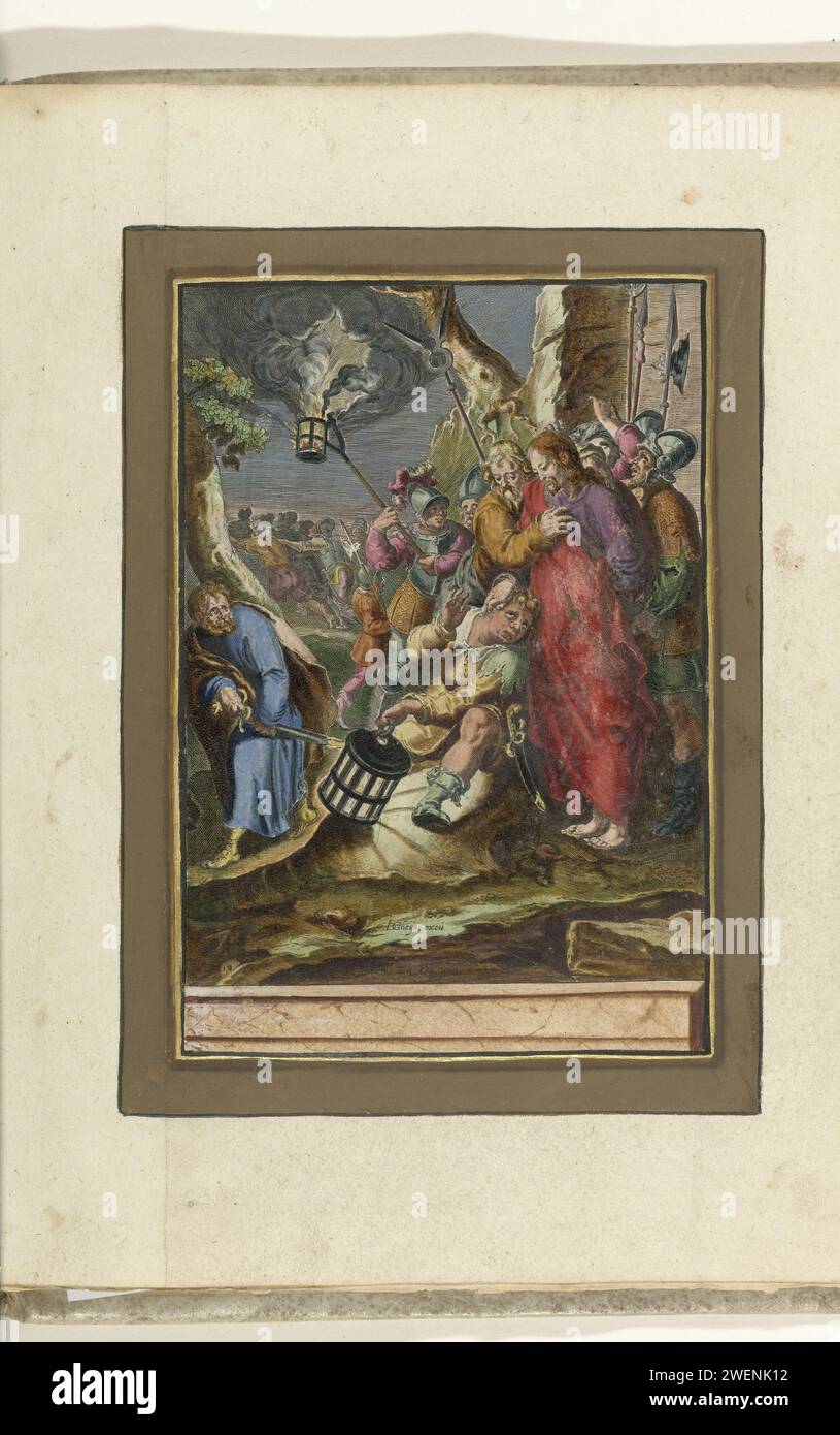 Collection, 1596 - 1598 print Men with torches and spears surround ...