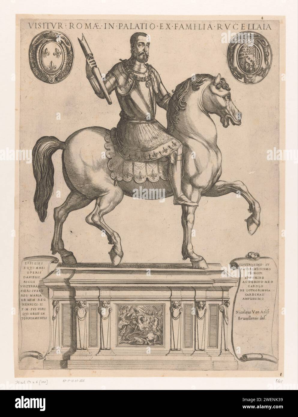Equestrian statue of Henry II, King of France, Antonio Tempesta, After ...